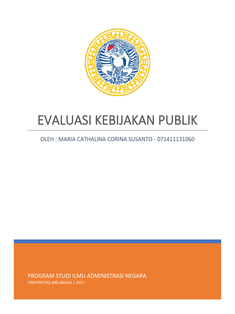 Evaluasi Kebijakan Publik Perbedaan Eval | PDF