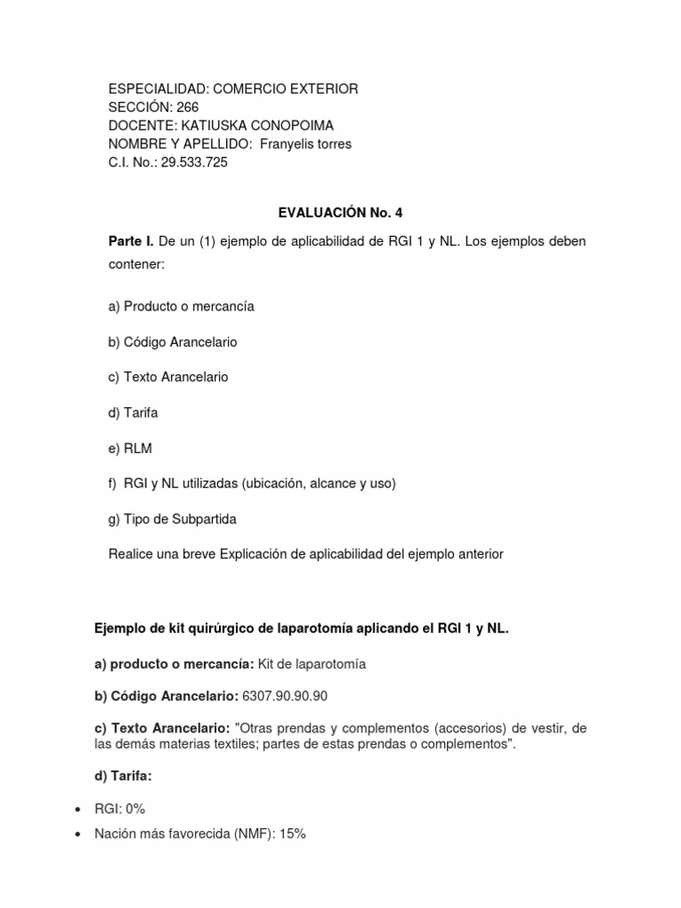 Evaluacion TCA 4. | PDF | Cirugía