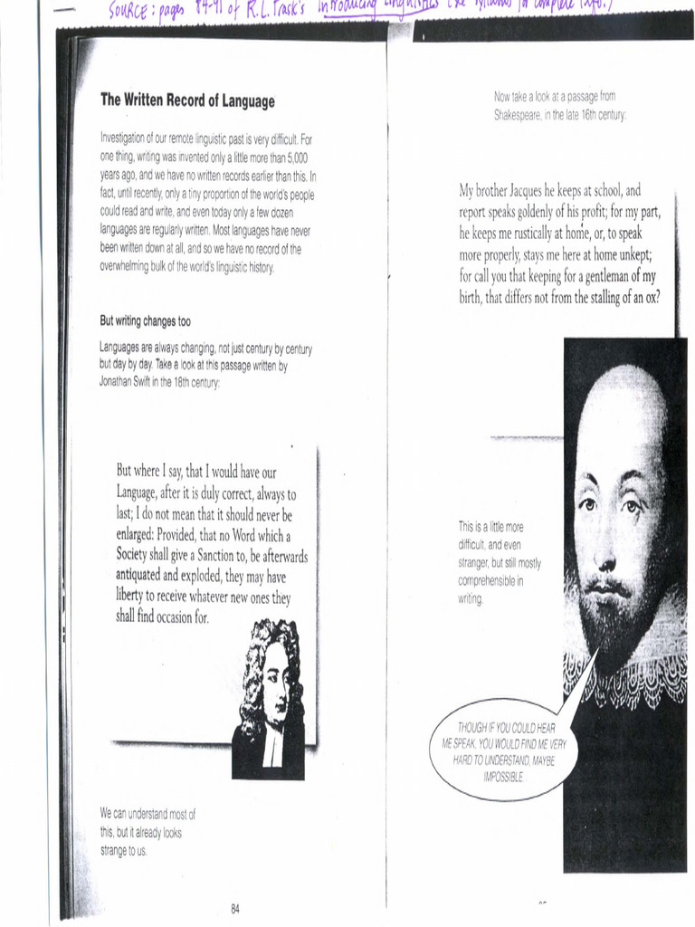 (Millward) The Story of Writing and (Trask) Language Change | PDF