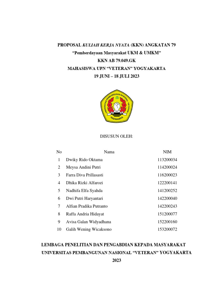 Proposal KKN AB.79.049.GK FIX | PDF