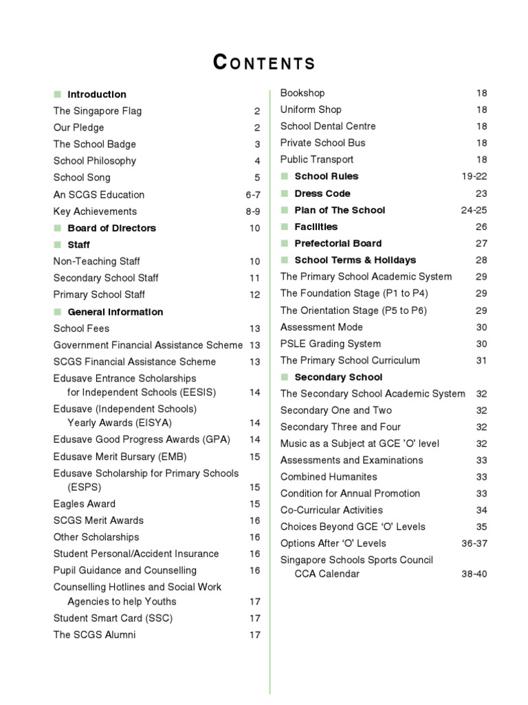 SCGS Student Handbook Overview | PDF | Schools