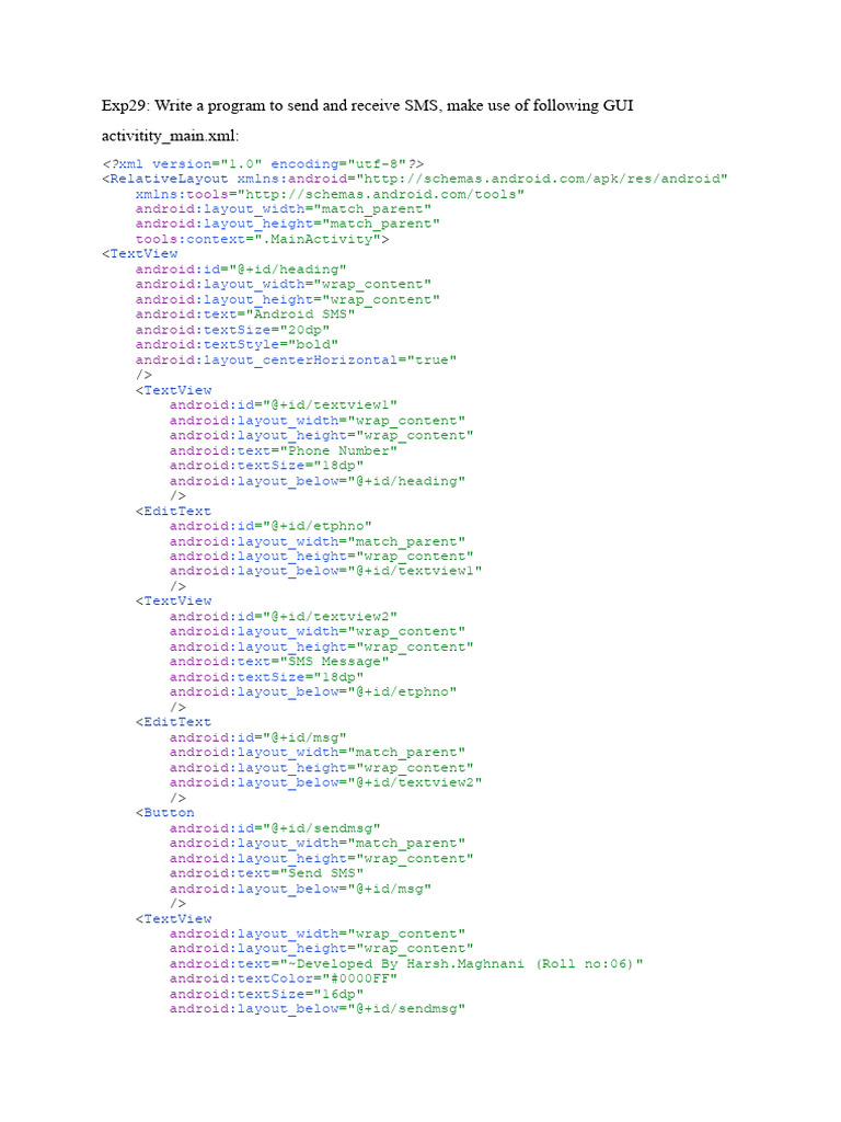 Exp29 | PDF | Android (Operating System) | Software