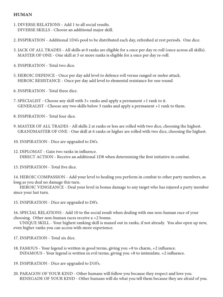 Ishar RPG Race Skills Tome | PDF