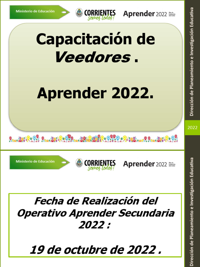 Capacitación Vee y Ap Aprender 2022 Def | PDF | Planificación
