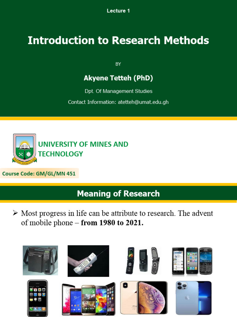 Research Methods Lecture 1 | PDF | Methodology | Theory