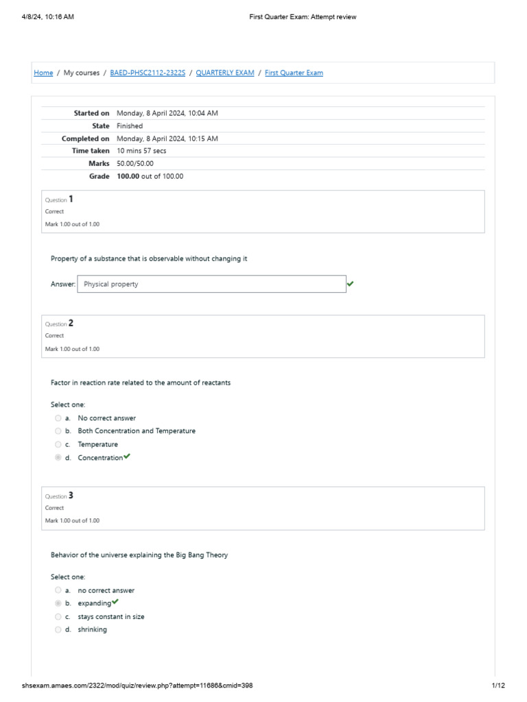 Scie Exam | PDF | Chemical Polarity | Chemical Bond