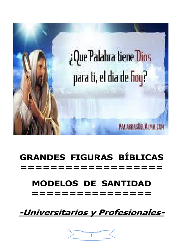 Grandes Figuras Bíblicas, Modelos de Santidad - Universitarios | PDF | María, madre de Jesús | Jesús