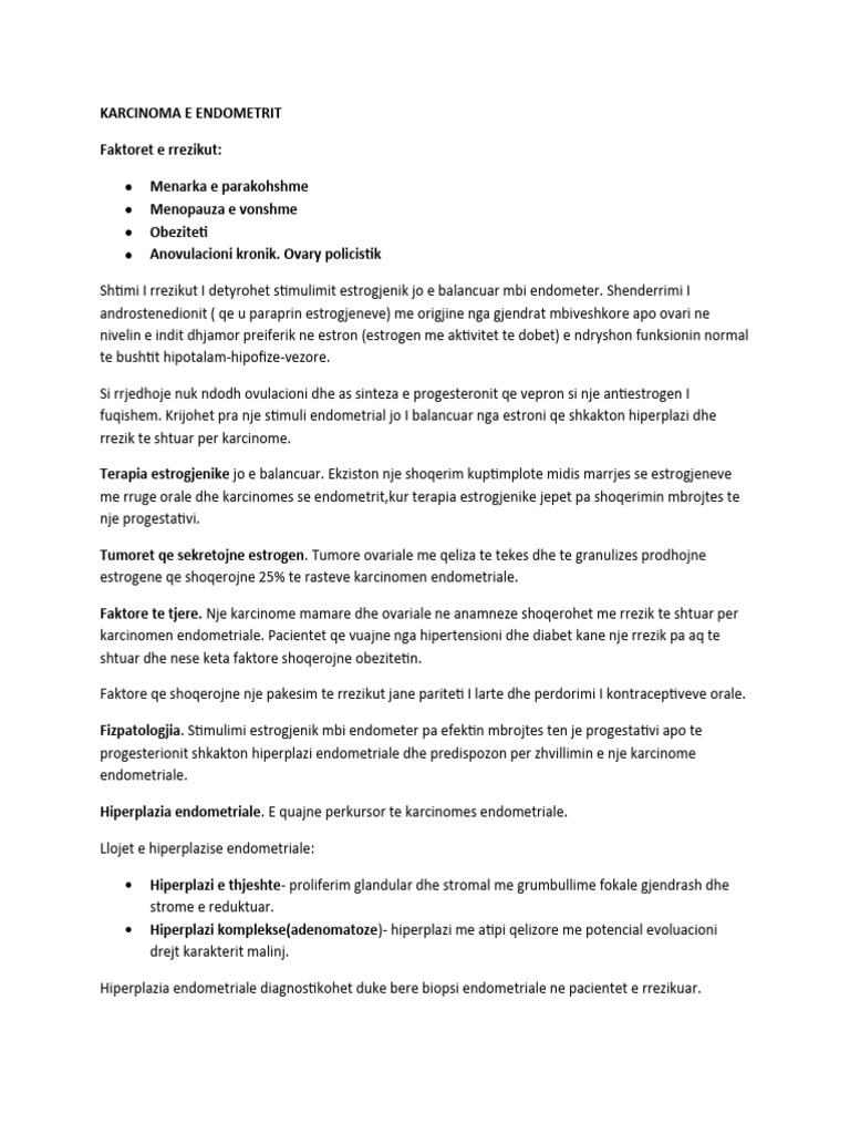 Karcinoma e Endometrit | PDF