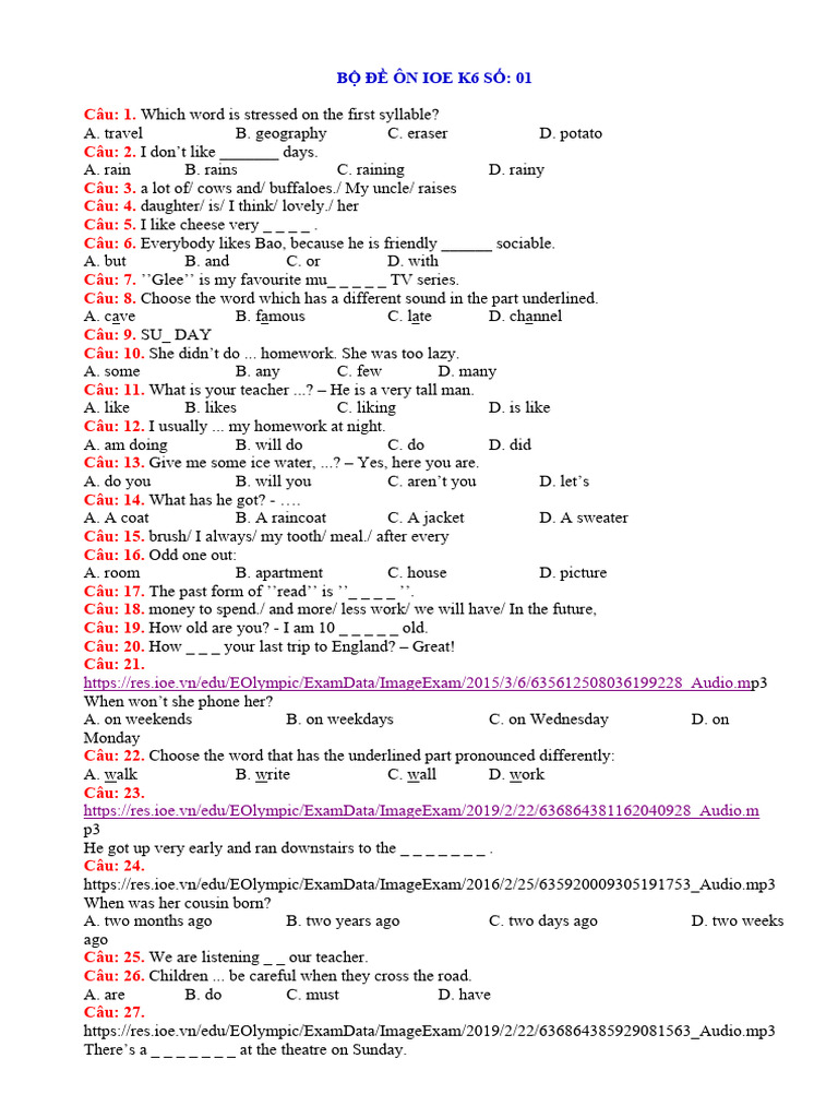20 de On Ioe K6 2022-2023 | PDF
