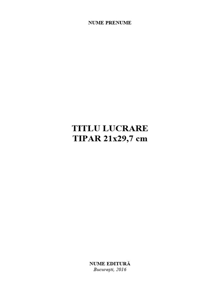 Tipar Word 21x29,7cm | PDF