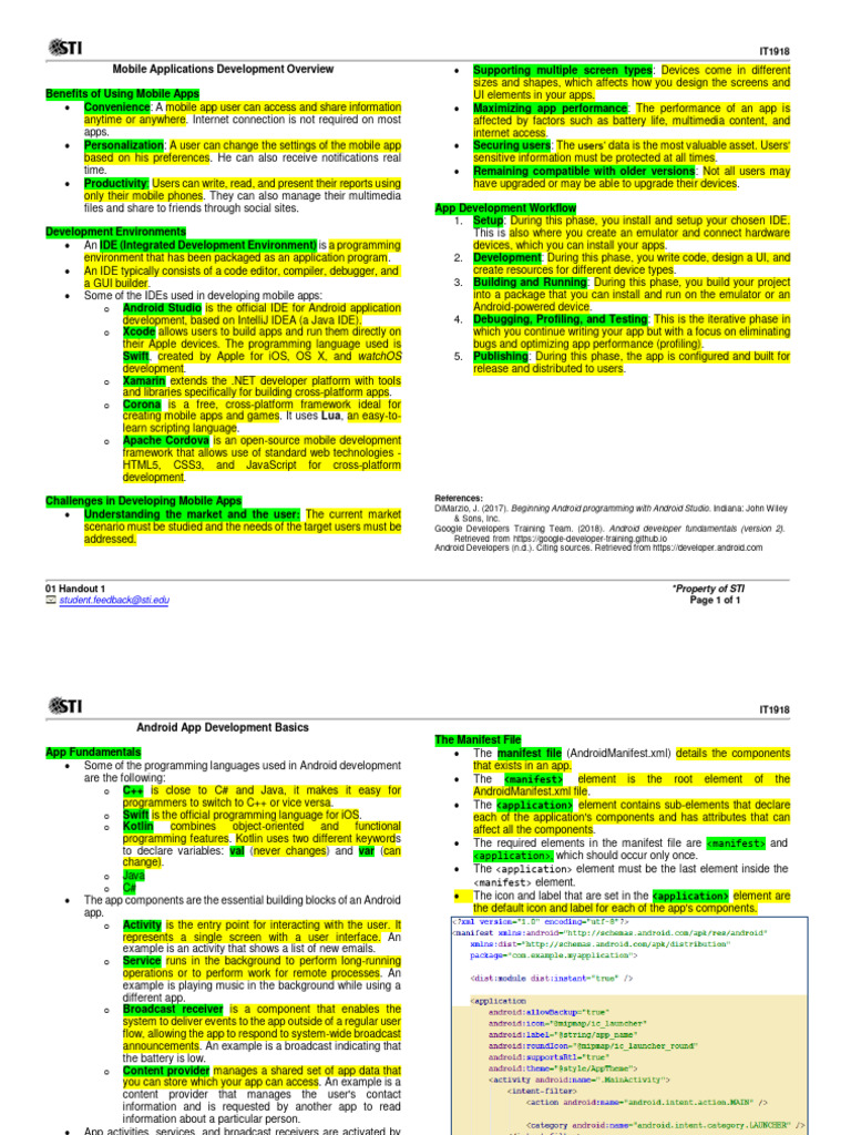 Mobile 01 - 02 | PDF | Mobile App | Android (Operating System)