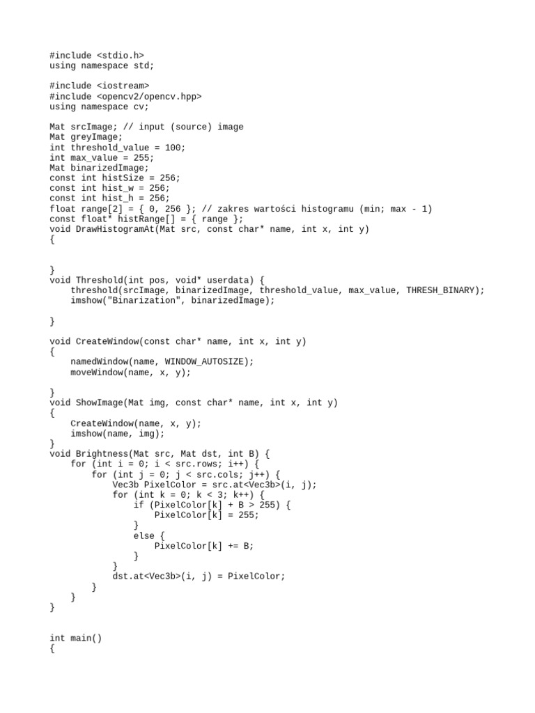Mii Opencv | PDF | Histogram | Computer Programming