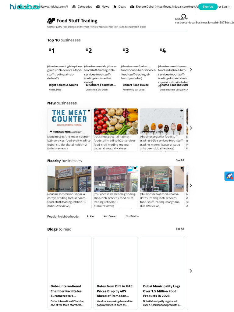 Top Foodstuff Trading Companies in Dubai | PDF | Dubai | Foods