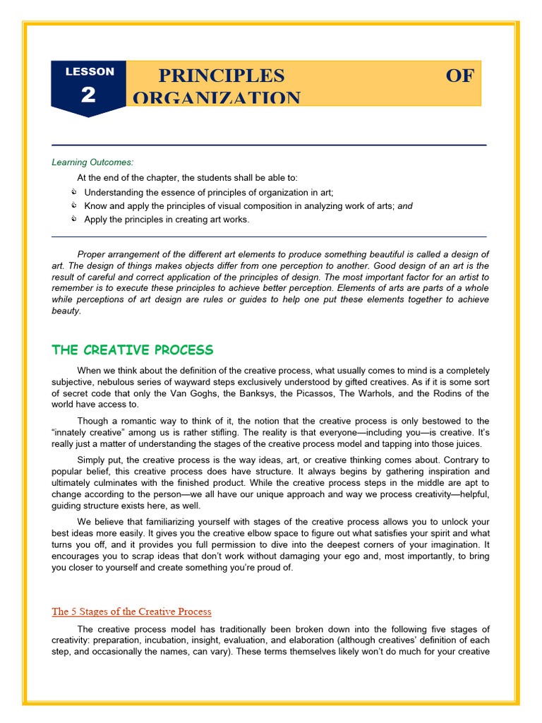 Chapter-2.2-Principles-of-Organization | PDF | Creativity | Composition ...
