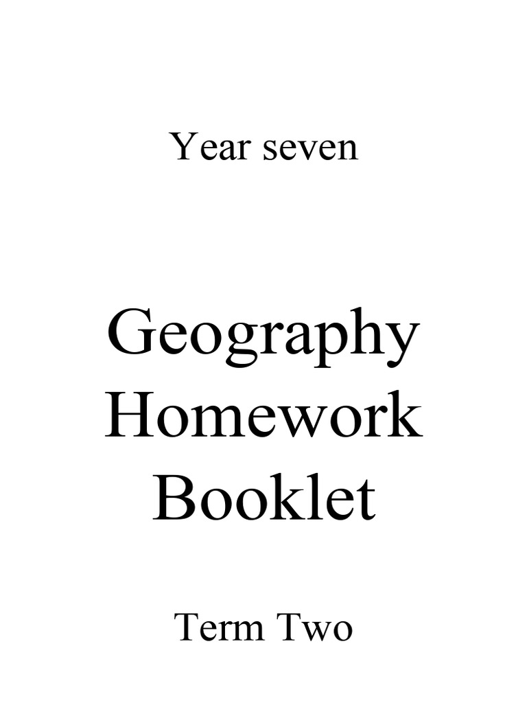 Year 7 Geography - Place and Liveability Homework Booklet | PDF | Earth ...