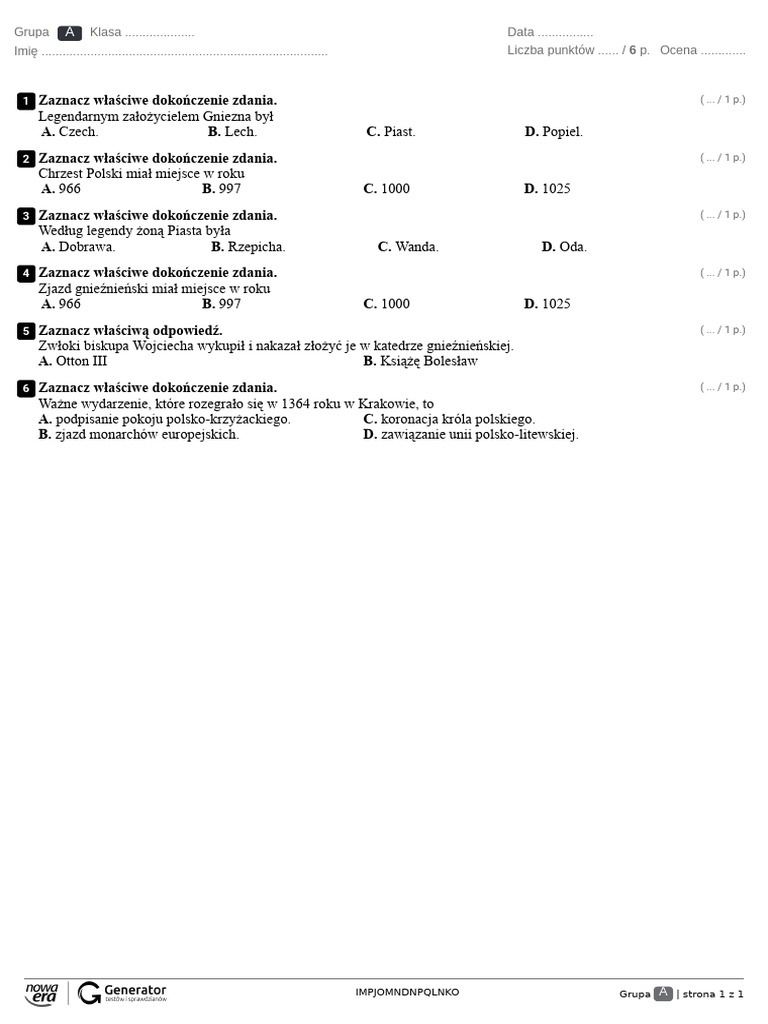 Kartkówka, Rozdział II, Tematy 1, 2, 3 | PDF Kartkówka, Rozdział II, Tematy 1, 2, 3 | PDF