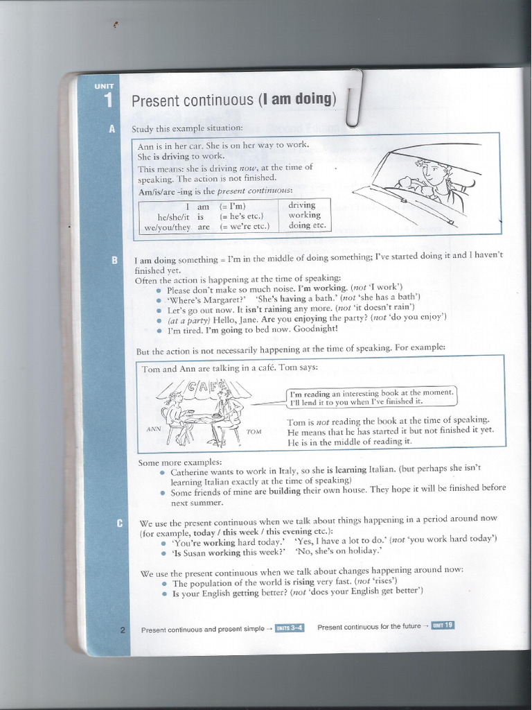 Unit 1 Present Continuous | PDF