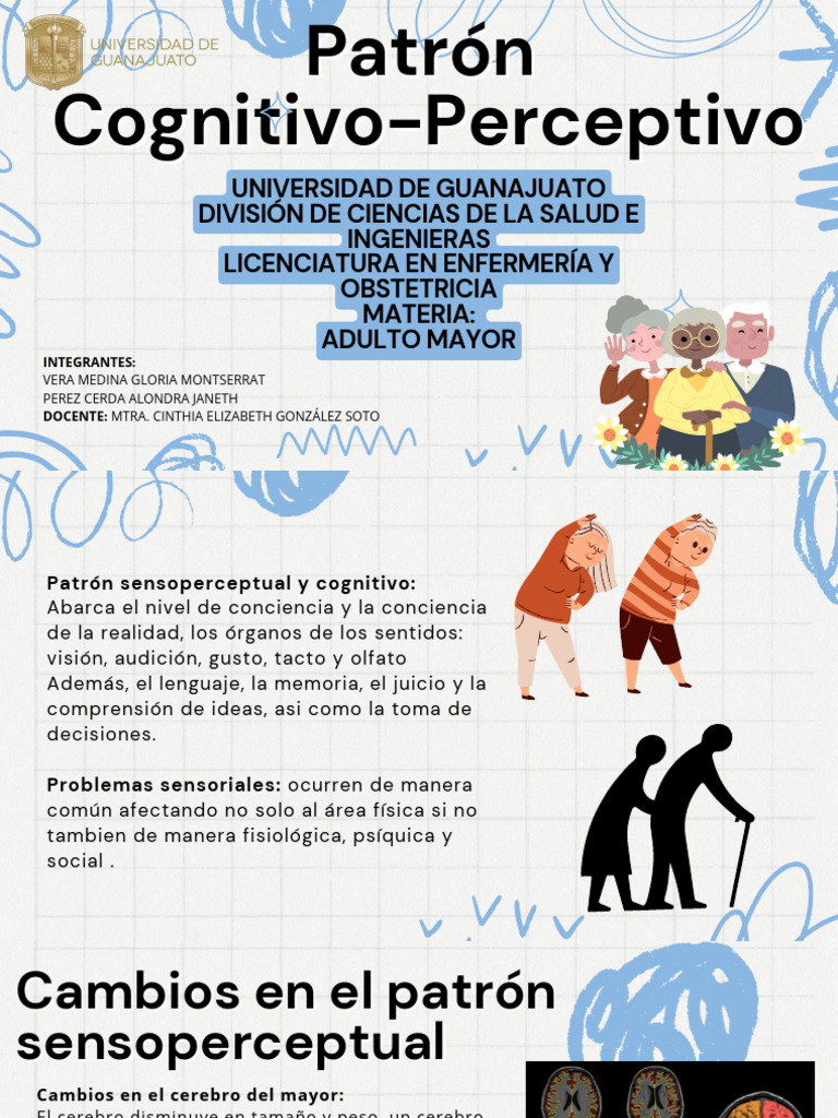 Patrones Cognitivo-Perceptivos en Adultos Mayores | PDF | Gusto | Demencia