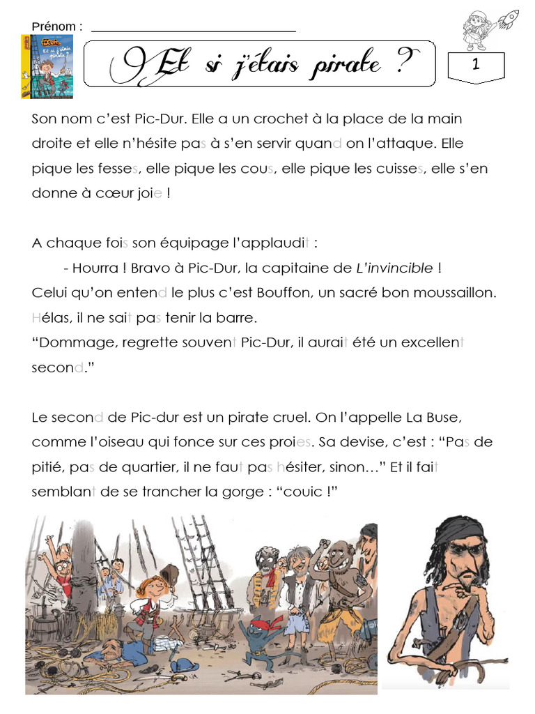 Aventures de Pic-Dur, la pirate | PDF | Transport fluvial et maritime