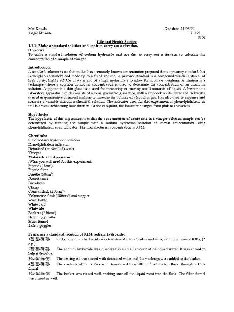 Titration Pdf Titration Chemistry