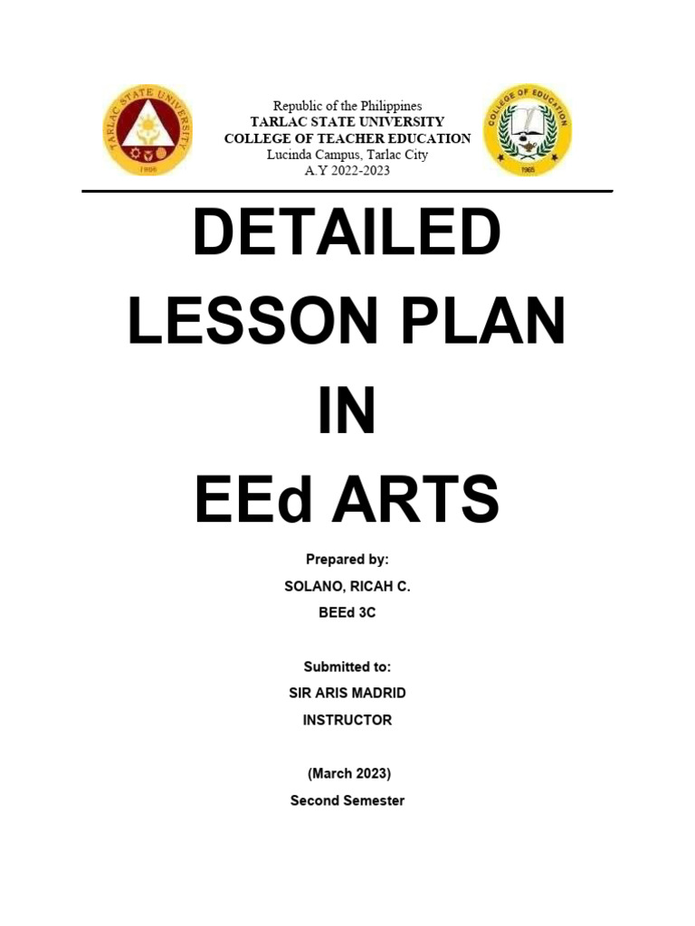 FINAL DLP (ARTS) | PDF | Shape | Elementary Geometry