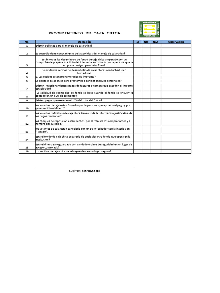 PROCEDIMIENTO DE CAJA | PDF PROCEDIMIENTO DE CAJA | PDF