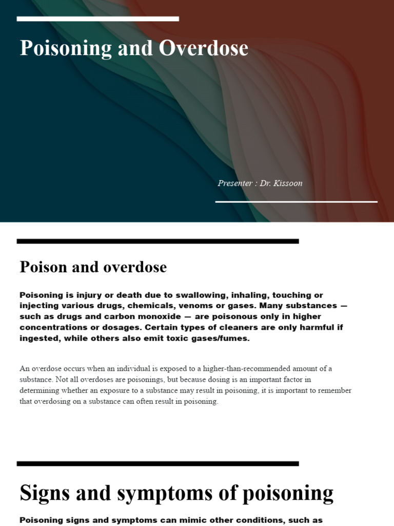First Aid for Poisoning & Overdose | PDF | Naloxone | Poison