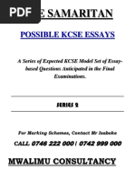 KCSE SET BOOKS ESSAY QUESTIONS and ANSWERS - THE SAMARITAN SET BOOK ...