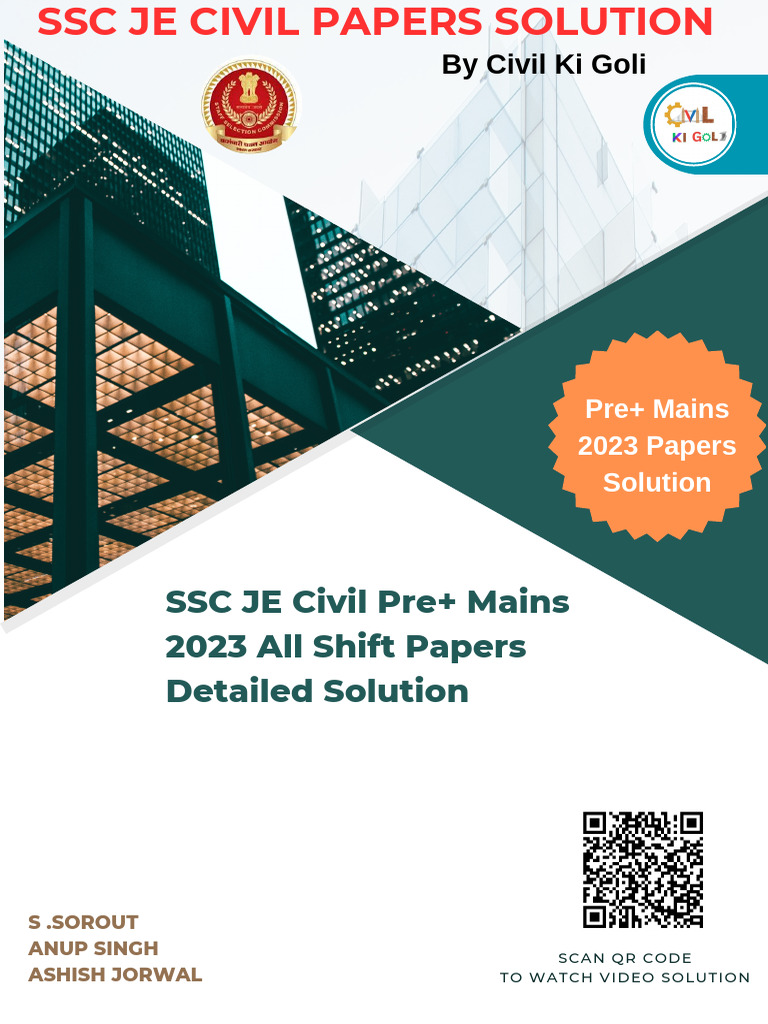SSC JE QUESTION PAPER 2023 PDF DOWNLOAD WITH SOLUTIONS Technical ...