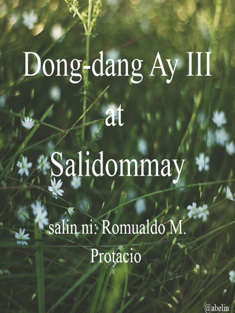Dong-Dang Ay III at Salidommay | PDF