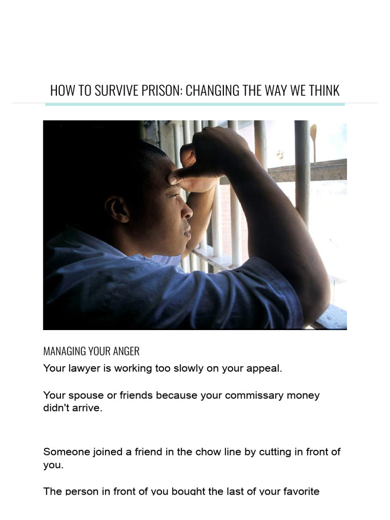 Changing The Way We Think - How To Survive Prison | PDF | Anger