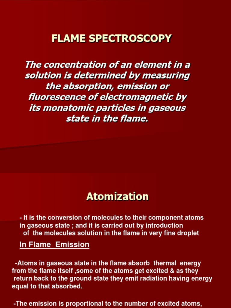 Flame Spectroscopy and Atomic Absorption | PDF | Emission Spectrum ...