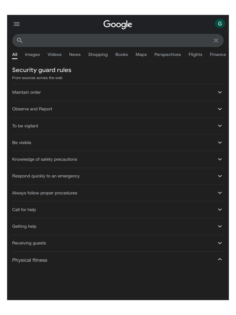 10 Rules of Security Guard - Google Search | PDF | Security Guard