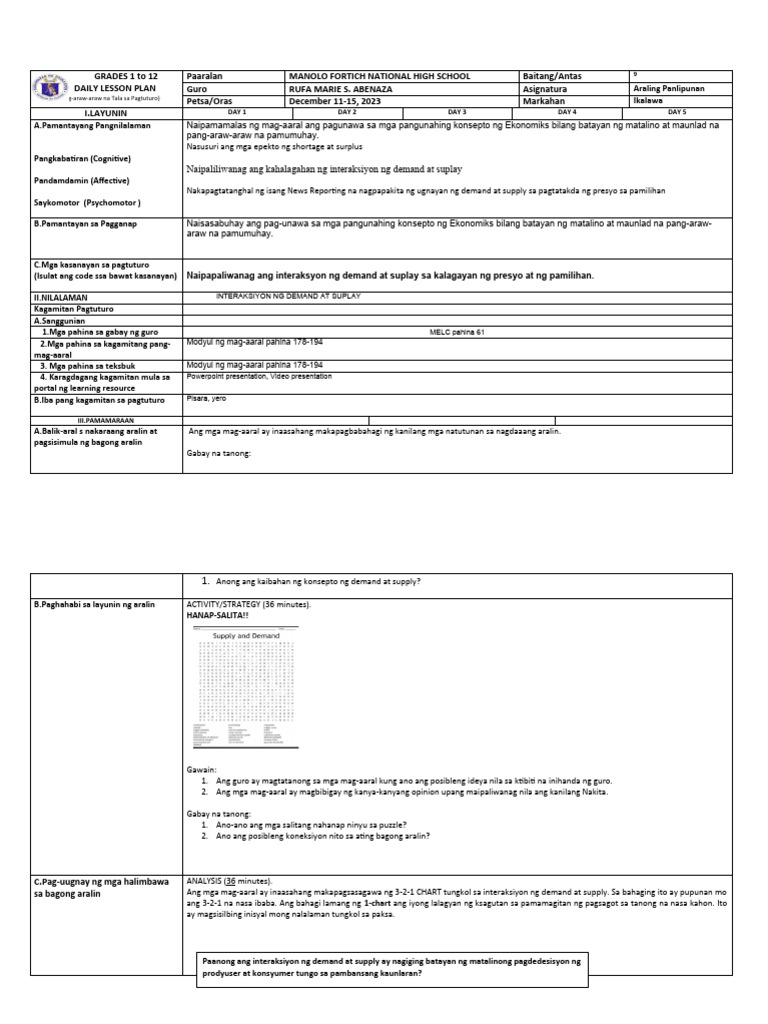 DLP - Q2 Week 5 | PDF