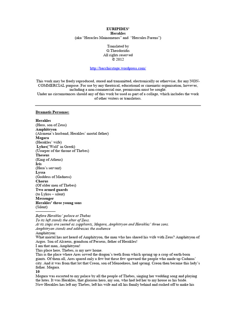 Herakles' Trials and Tribulations | PDF | Hades | Hera