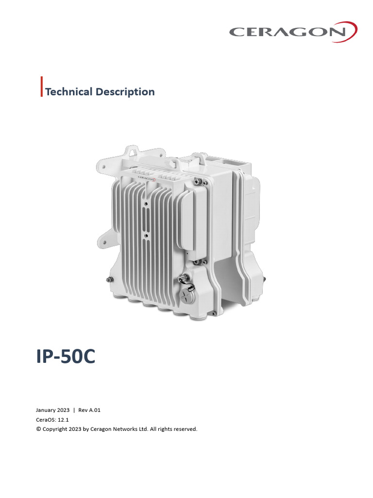 Ceragon IP-50C Technical Description 12.1 Rev A.01 | PDF | Radio | Ethernet