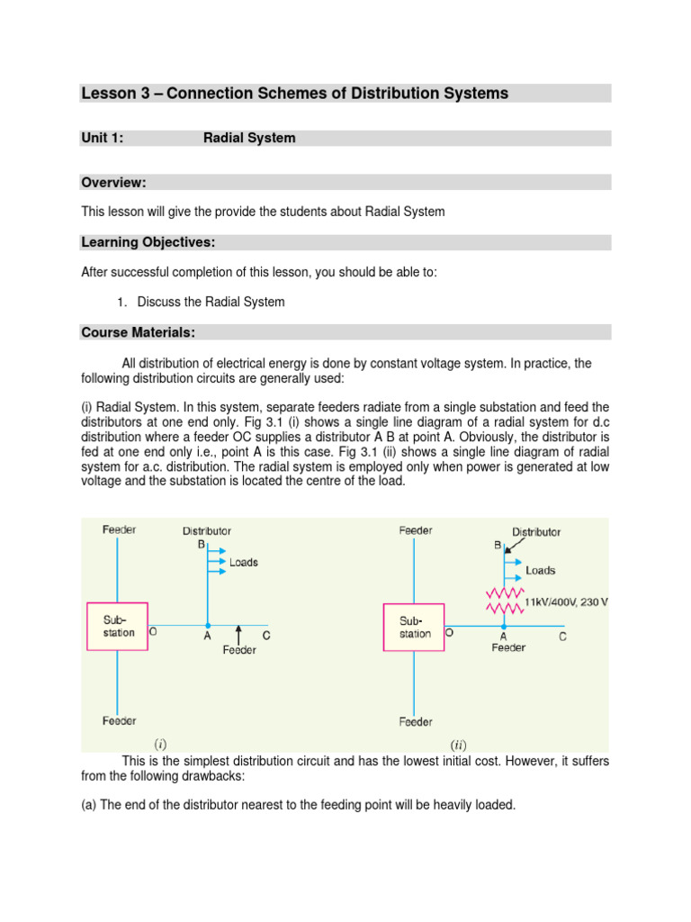 Palustre ELEN 30203 DISTRIBUTION SYSTEMS AND SUBSTATION DESIGN LESSON 3 SY 2023 2024 | PDF ...