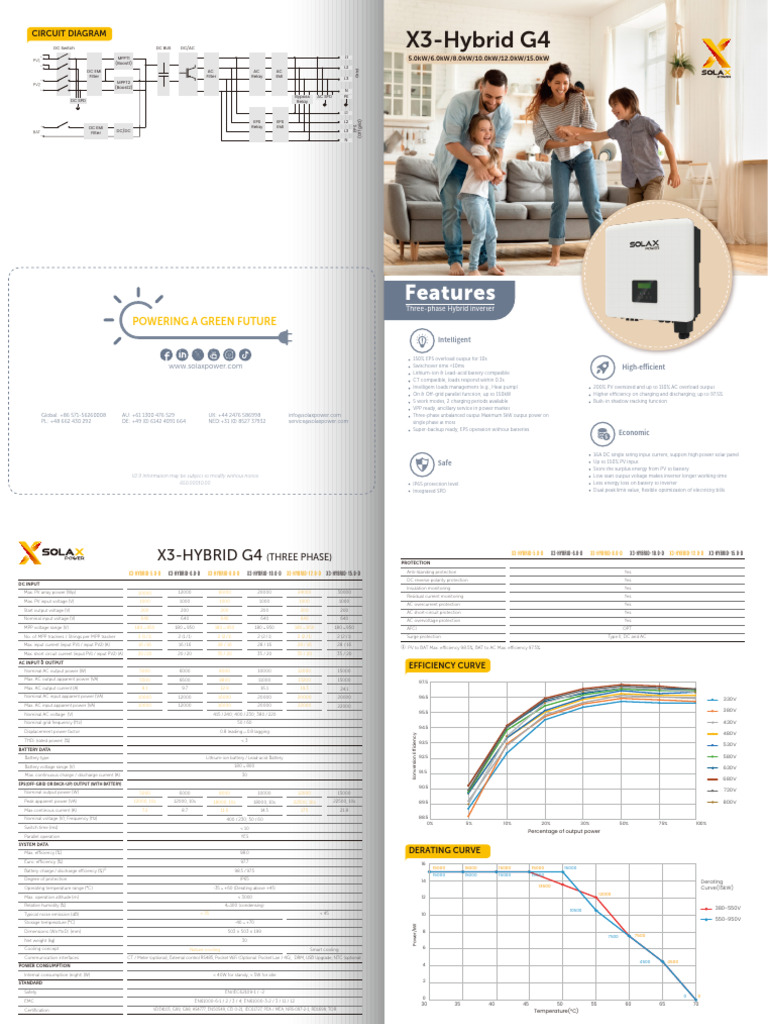 x3 Hybrid g4 Datasheet en | PDF | Electric Power | Electrical Equipment