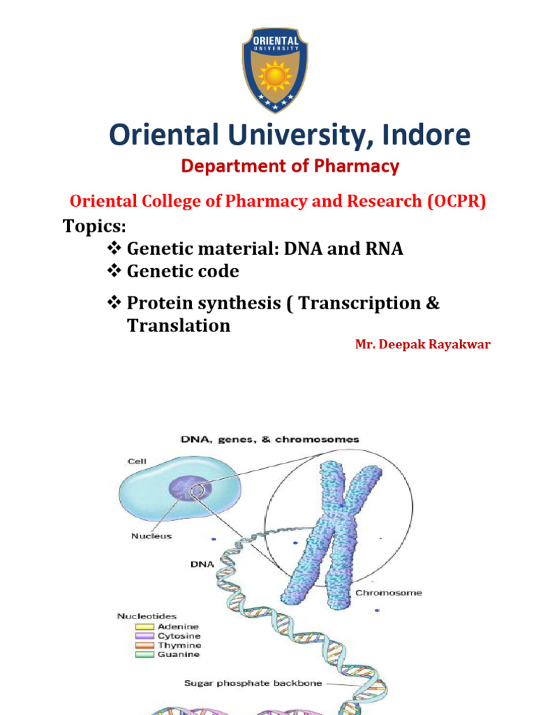 Genetic Code, DNA, RNA, Protein Synthesis | PDF | Translation (Biology ...