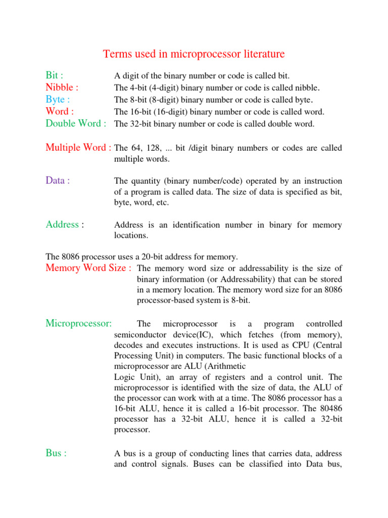 Microprocessor 1 | PDF | Central Processing Unit | Computer Data Storage