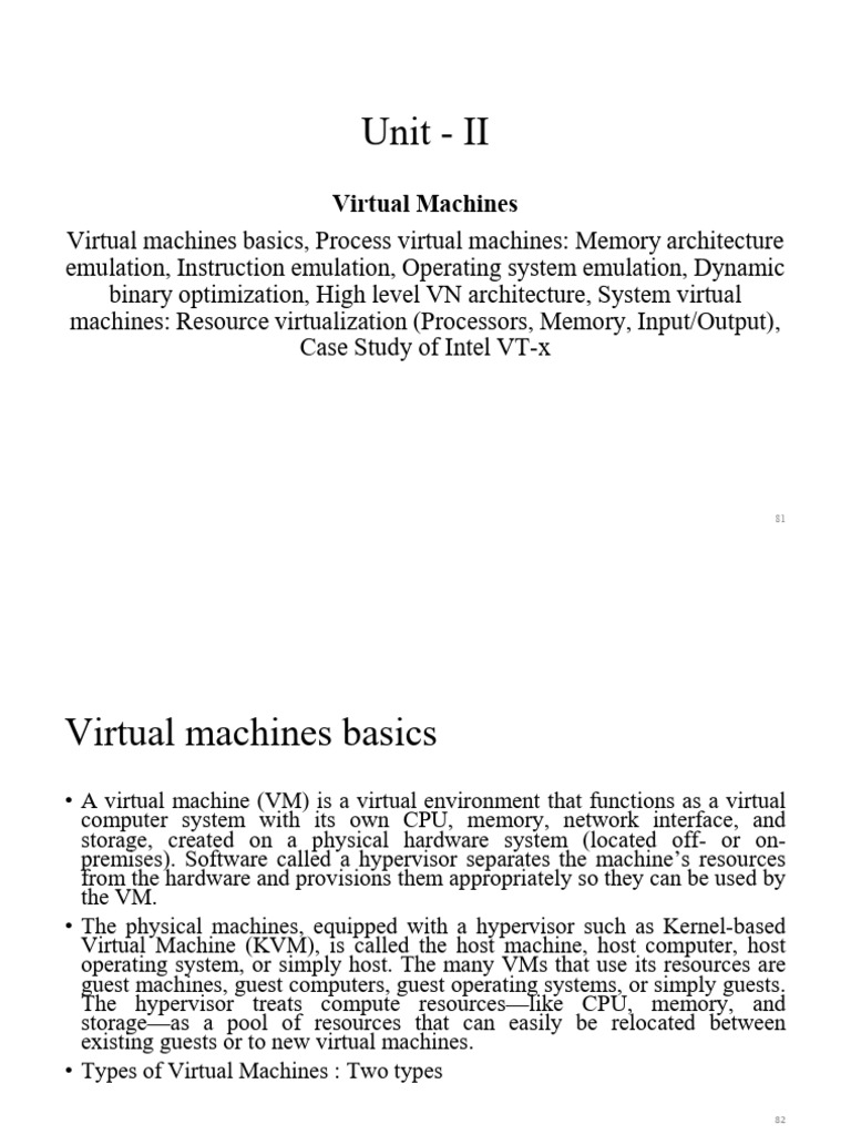 Unit II | PDF | Virtual Machine | Computer Network