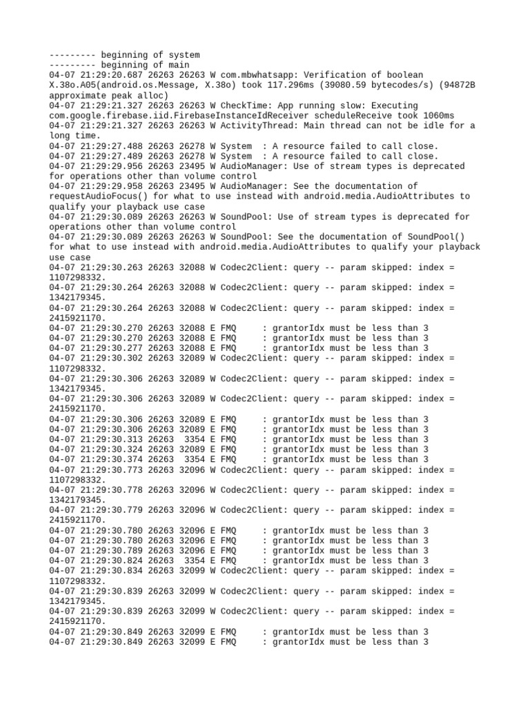 Logcat | PDF | Java (Programming Language) | Android (Operating System)