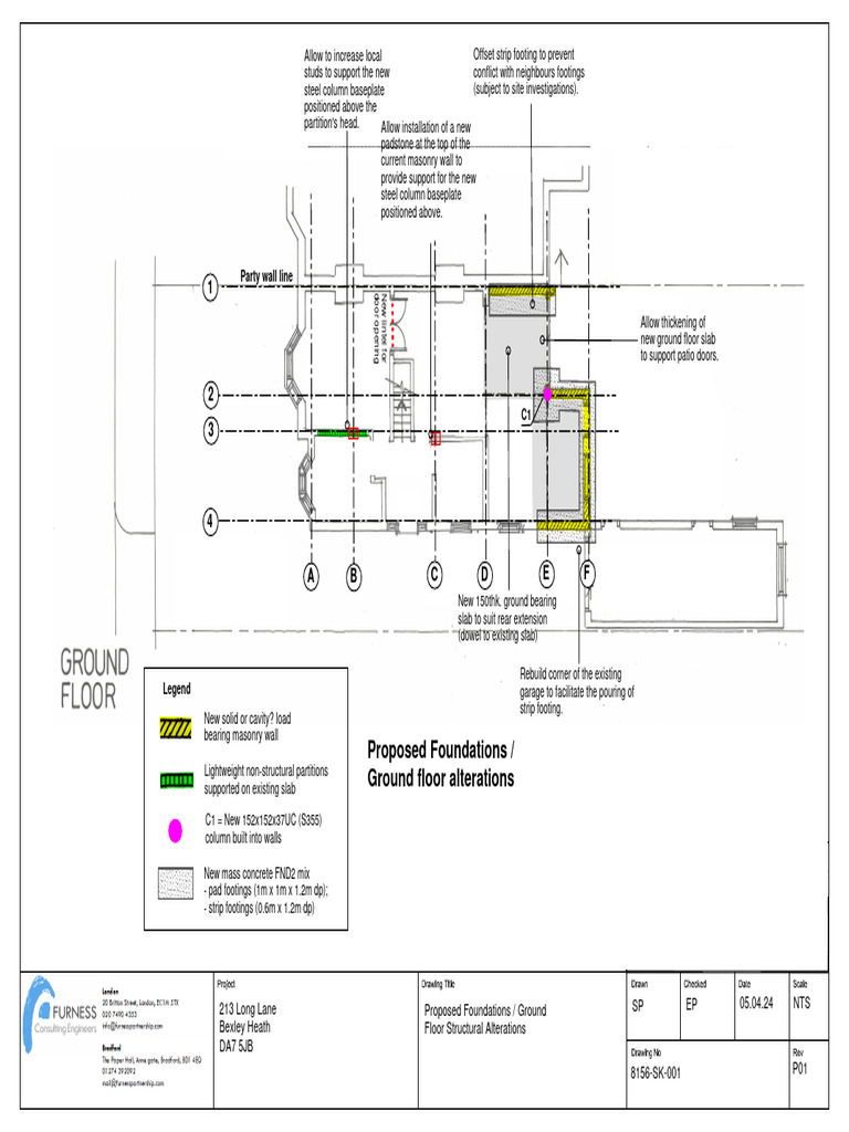 8156-SK-001 - Ground floor layout | PDF | Wall | Queensland Heritage ...