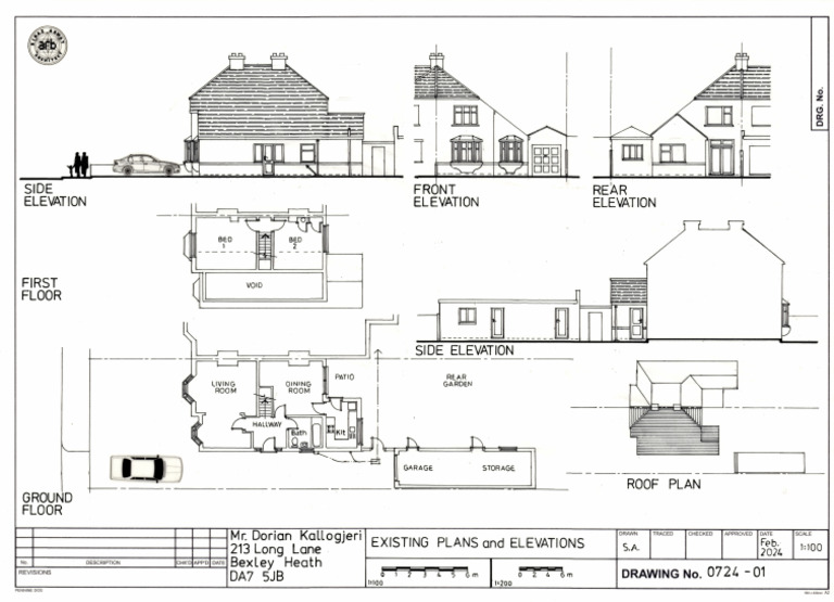0724-01 (Existing Plans and Elevations) | PDF