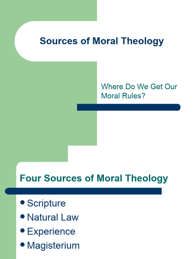 4 Sources of Moral Theology | PDF | Interest | Bible