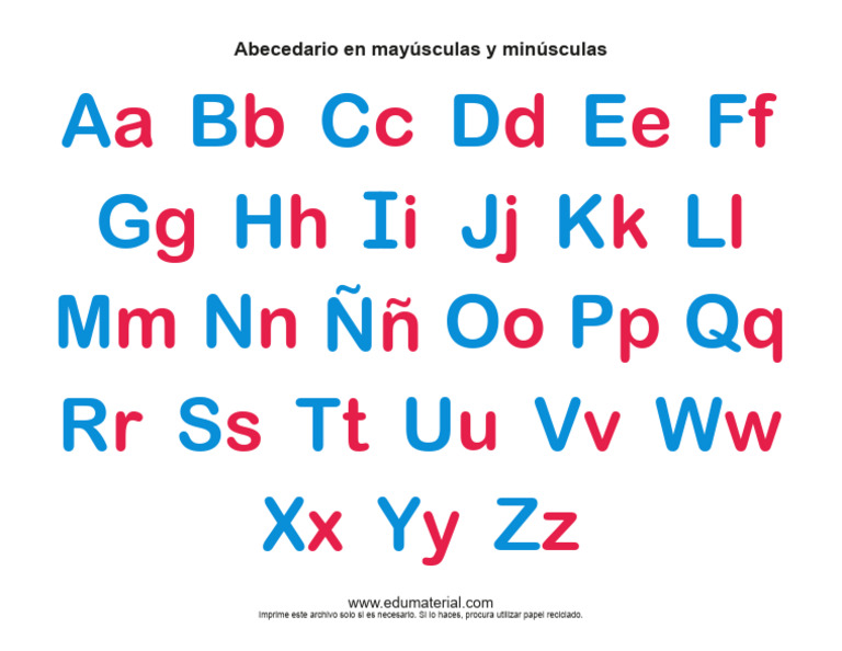 Abecedario en Mayúsculas y Minúsculas | PDF