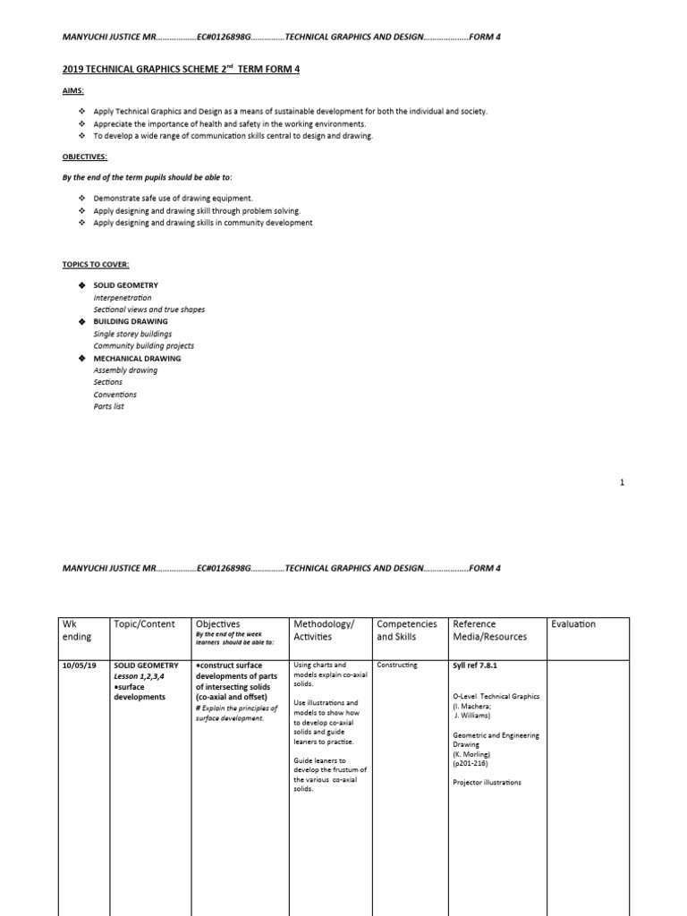 Form 4 Technical Graphics Guide | PDF | Geometry | Technical Drawing
