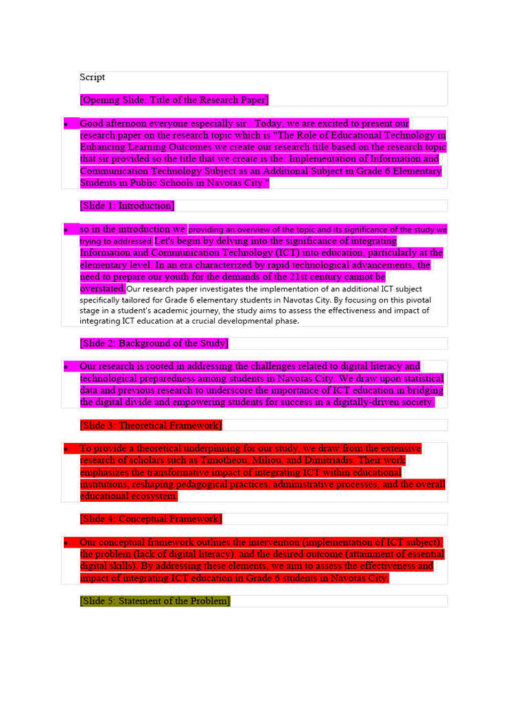 Script | PDF | Information And Communications Technology | Educational Technology