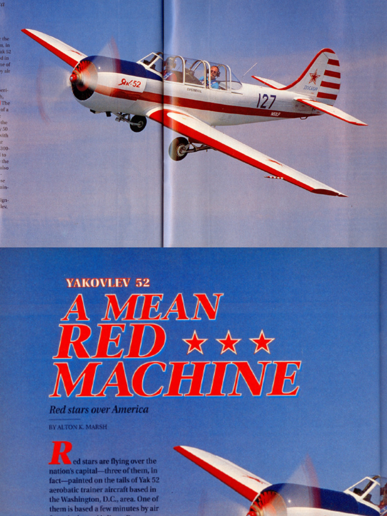 Yak 52: Power and Performance Overview | PDF | Aircraft | Engines