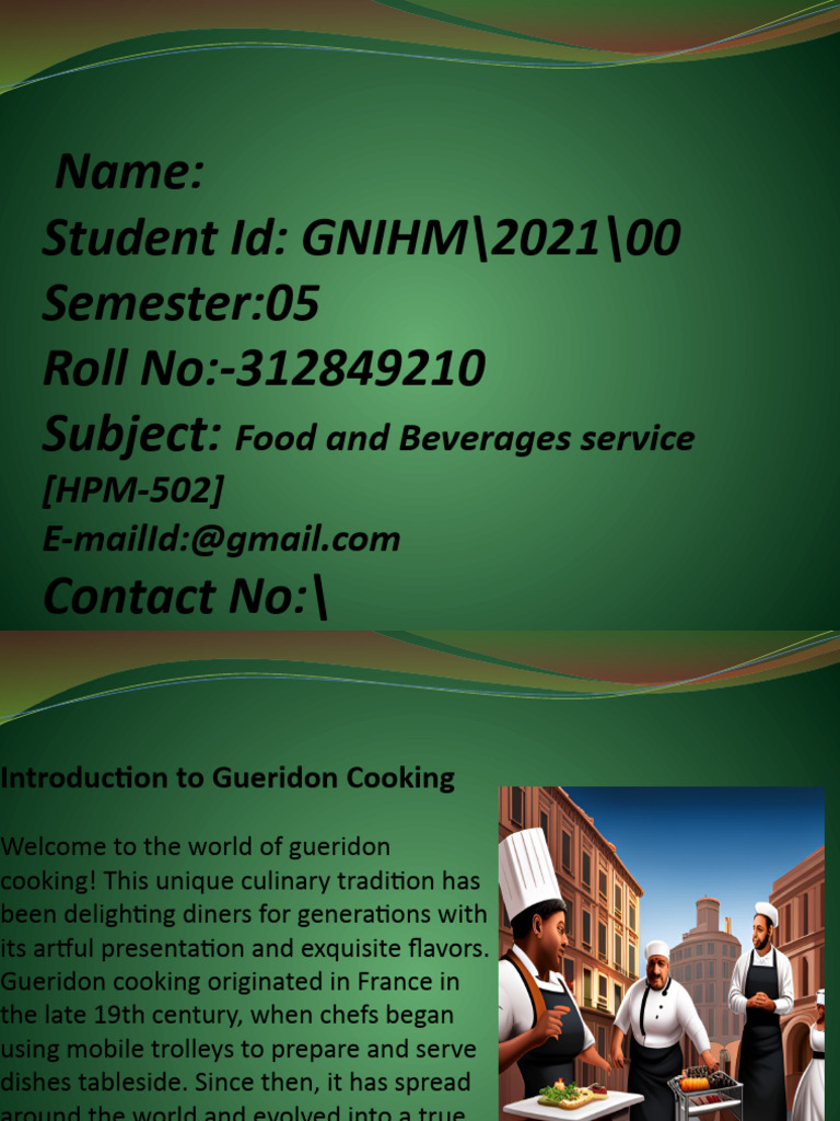 RICK Food and Baverages 312849210 | PDF | Cooking | Restaurants